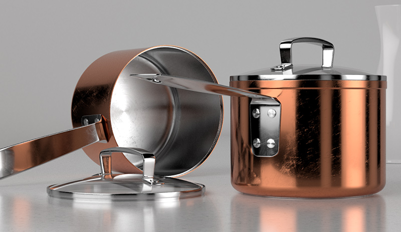 Texturing a metal cooking pot, Part 1 - Strata