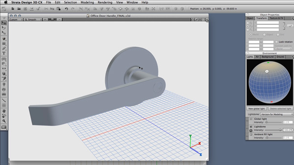 Modeling a door handle - Strata