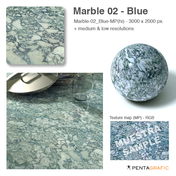 Marble 02 - Blue - Strata