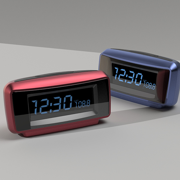 Anodized Metal Digital Alarm Clock - Strata